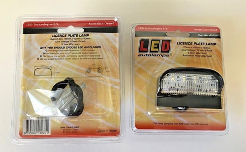 2 LED Autolamps 41BLM Number Registration Plate Lamp Light 12V 24V ...