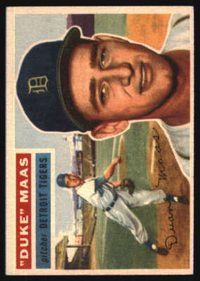 1956 Topps #57 Duke Maas EXMT/EXMT+ RC Rookie Tigers Grey Backs 568989 ...