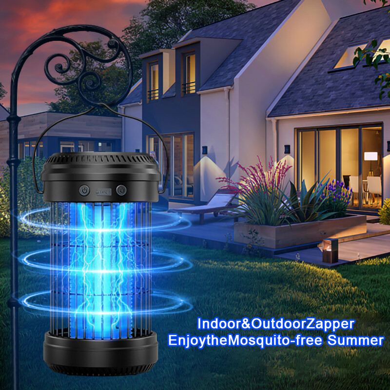 Outdoor Solar Power Mosquito Fly Bug Insect Zapper Killer Trap Pest ...