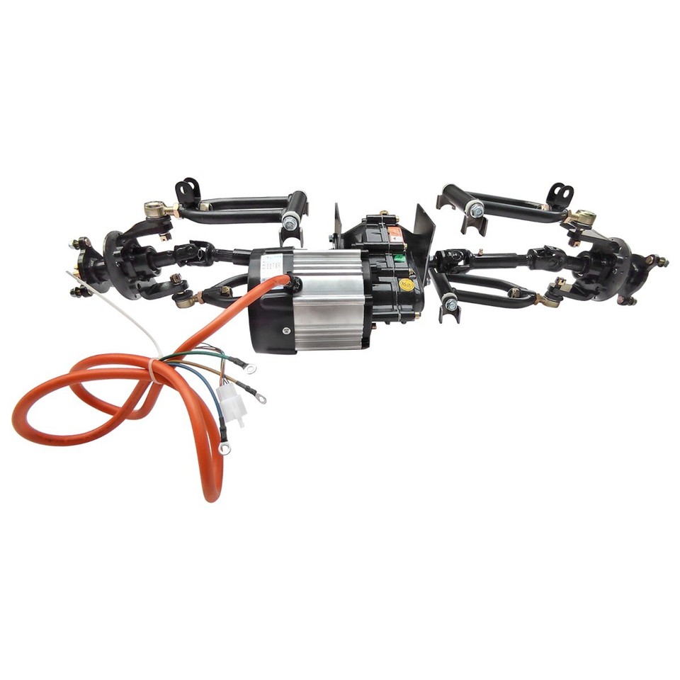 Full Go Kart Kit Front Rear Axle Differential Motor 4 Wheel Drive Golf ...