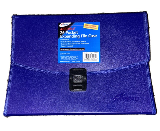 Ampad 26 Pocket Expanding File Case Large Capacity for sale online | eBay