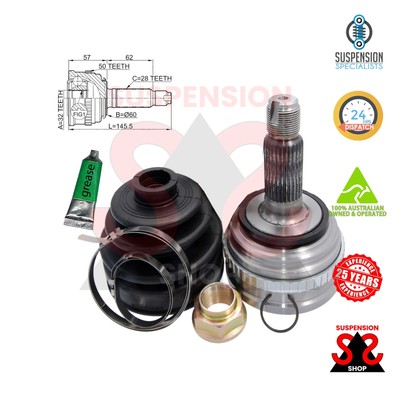 Front Axle Cv Joint Kit, Drive Shaft Suit HONDA Prelude 2.2 S (BA8 ...