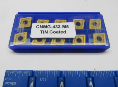 CNMG-433-M5 (CNMG-120412) TIN COATED CARBIDE INSERTS (10 PCS) REPACKAGED | eBay