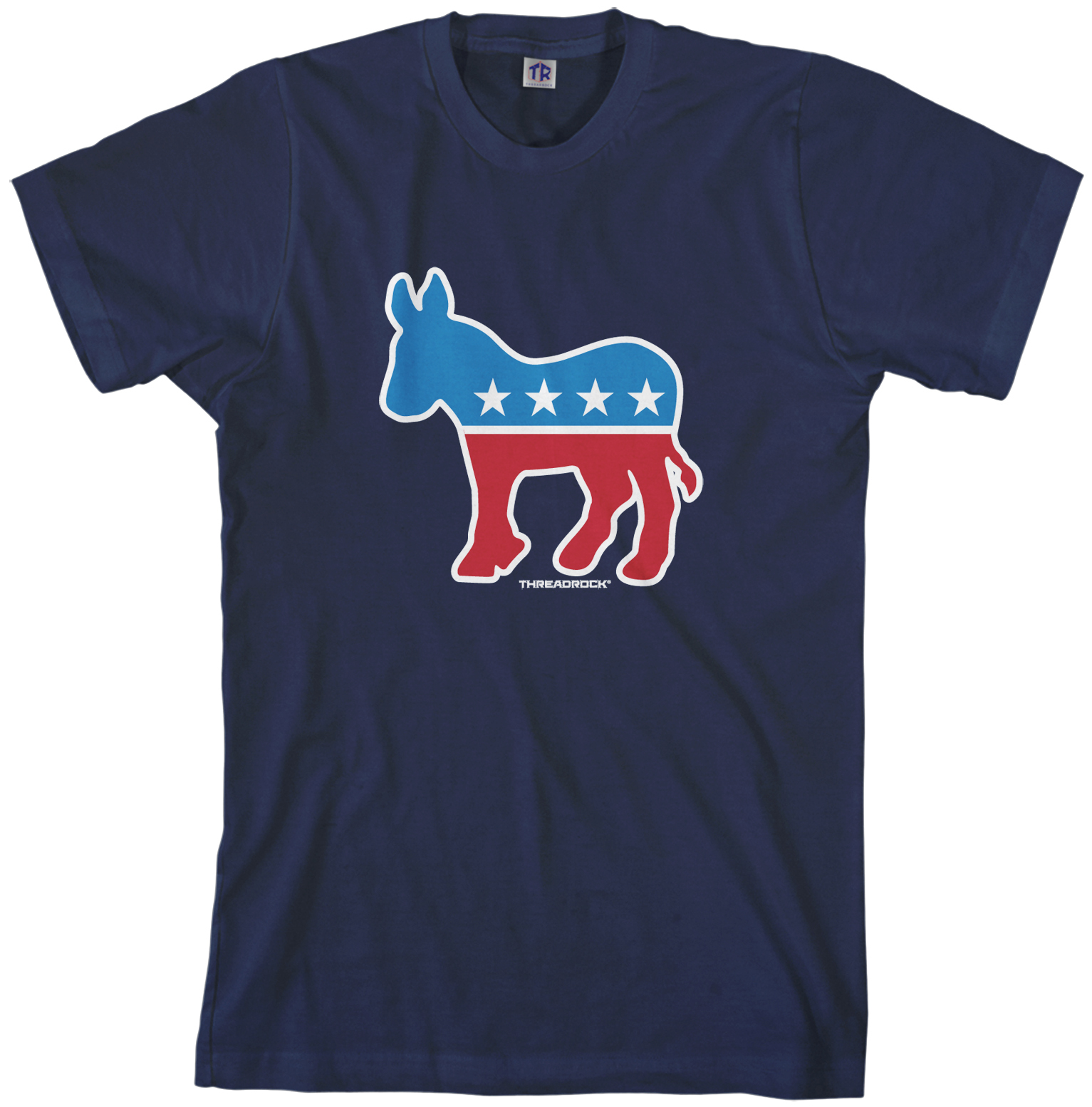 Threadrock Mens Democrat Donkey T-shirt Logo Symbol Political Party ...