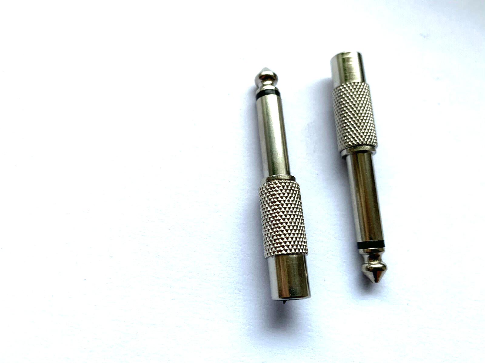 2x Audio Chinch Adapter Chinch Kupplung Buchse / Mono Klinke Stecker 6 ...