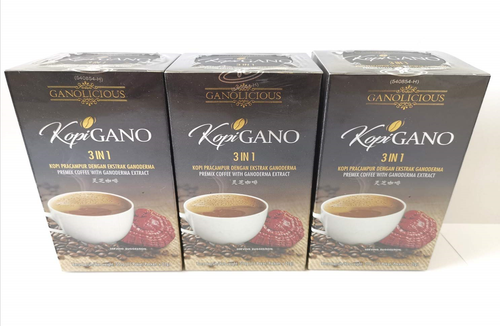 3 boxes Gano Cafe GanoCafe 3 in 1 Ganoderma Coffee 705615146661 | eBay