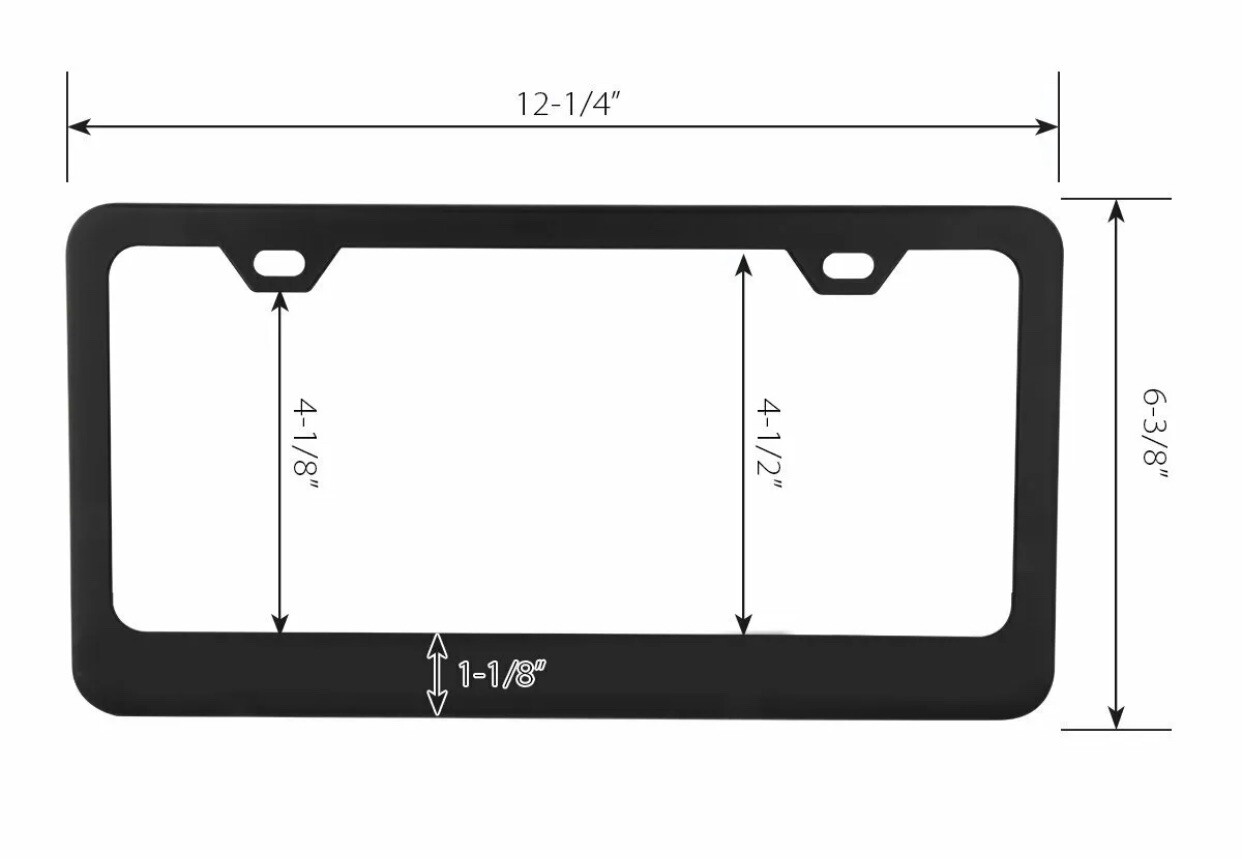 Thin Blue Line License Plate Frame, Black High-grade 304 Stainless ...