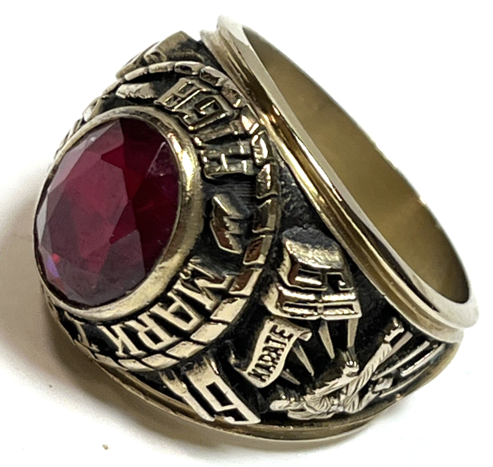Vintg BALFOUR CLASS RING MENS 1989 GTC SIZE 9 Ruby Red Stone Sheehan ...