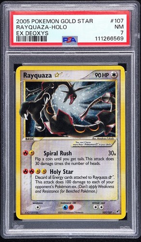 Rayquaza 107/107 Gold Star PSA 7 NM | eBay