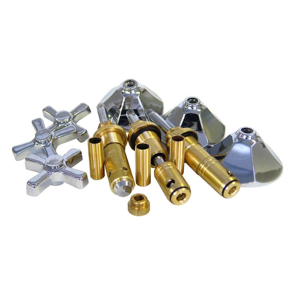 Three Handle Tub Shower Valve Central Brass Three Handle Valve Set