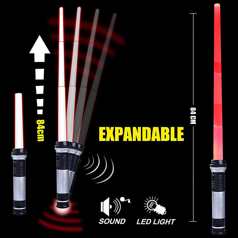 Induction color changing laser sword hair lightsaber suit seven color ...