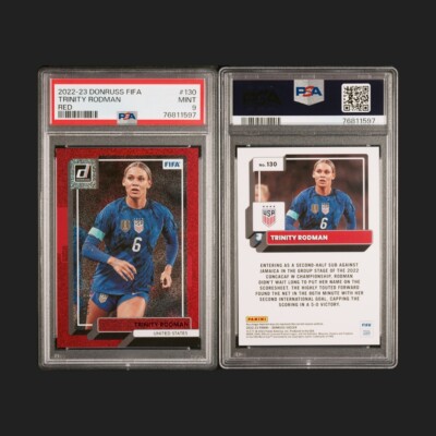 2022-23 Panini Donruss FIFA Trinity Rodman Red 58/99 PSA 9 MINT #130 ...