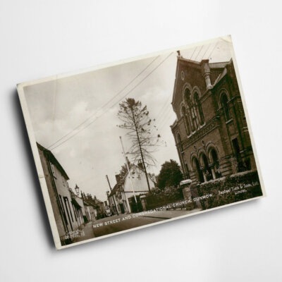 A3 PRINT - Vintage Essex - New Street and Congregational Church, Dunmow ...