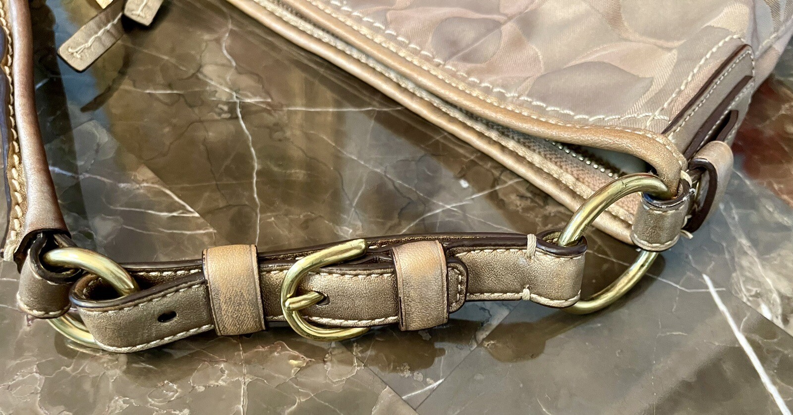 Coach Hobo Shoulder Metallic Signature Shoulder Bag M… - Gem