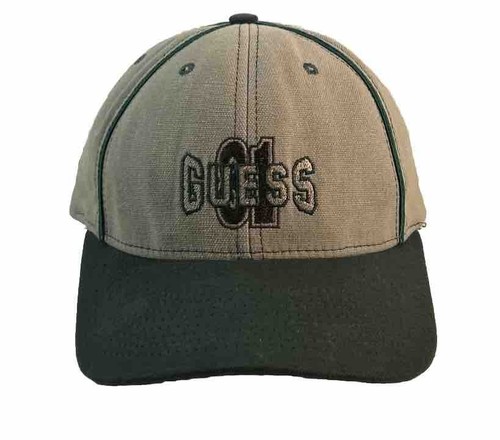 Vintage Guess Jeans 01 Snap Back Hat Cap Beige Green Dad Cap | eBay