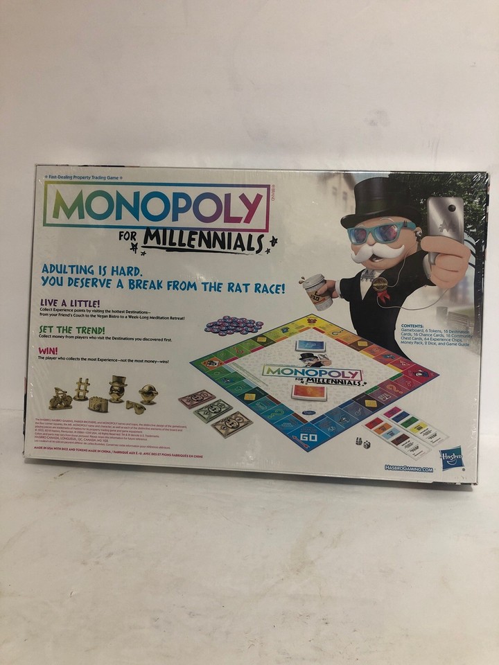 Monopoly for Millennials Millenials Millenial Edition Board Game ...