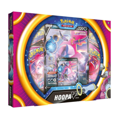 Hoopa V Premium Collection Box Evolving Skies Booster 151 Go Pokemon ...