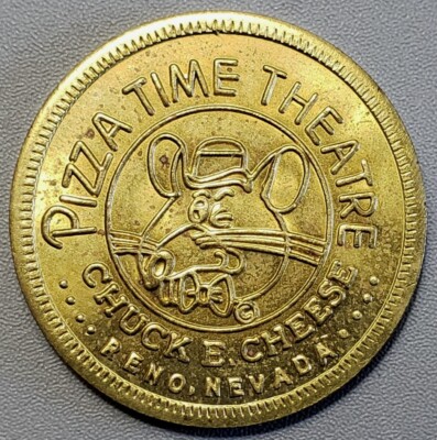 1979 Reno, Nevada Chuck E. Cheese 25c Play Brass Token +++ AU 130B | eBay