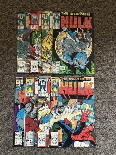 Incredible Hulk Marvel Comic Bundle 341/342/343/344/345/356/348/349 ...