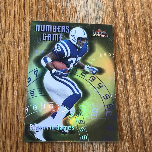 2000 Fleer Mystique Numbers Game Colts Football Card #8 Edgerrin James ...