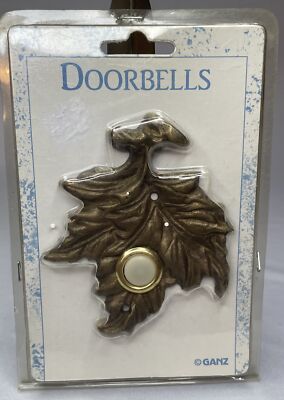 Brass Maple Leaf Doorbell Ganz New NOS Rustic Cottagecore Sweet Outdoor Gardener | eBay
