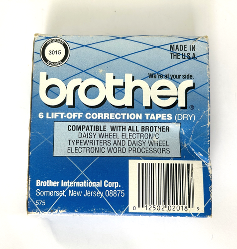 Brother 3015 Lift-Off Correction Tapes Full Box 6 Tapes, New Old Stock ...