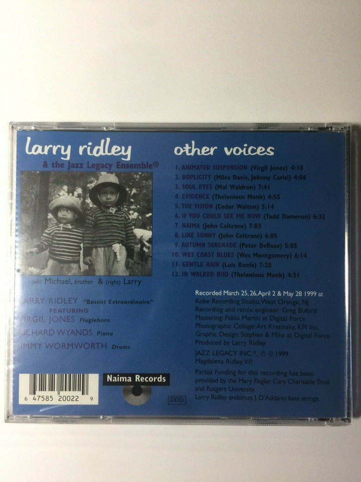 Larry Ridley and the Jazz Legacy Ensemble Other Voices CD | eBay