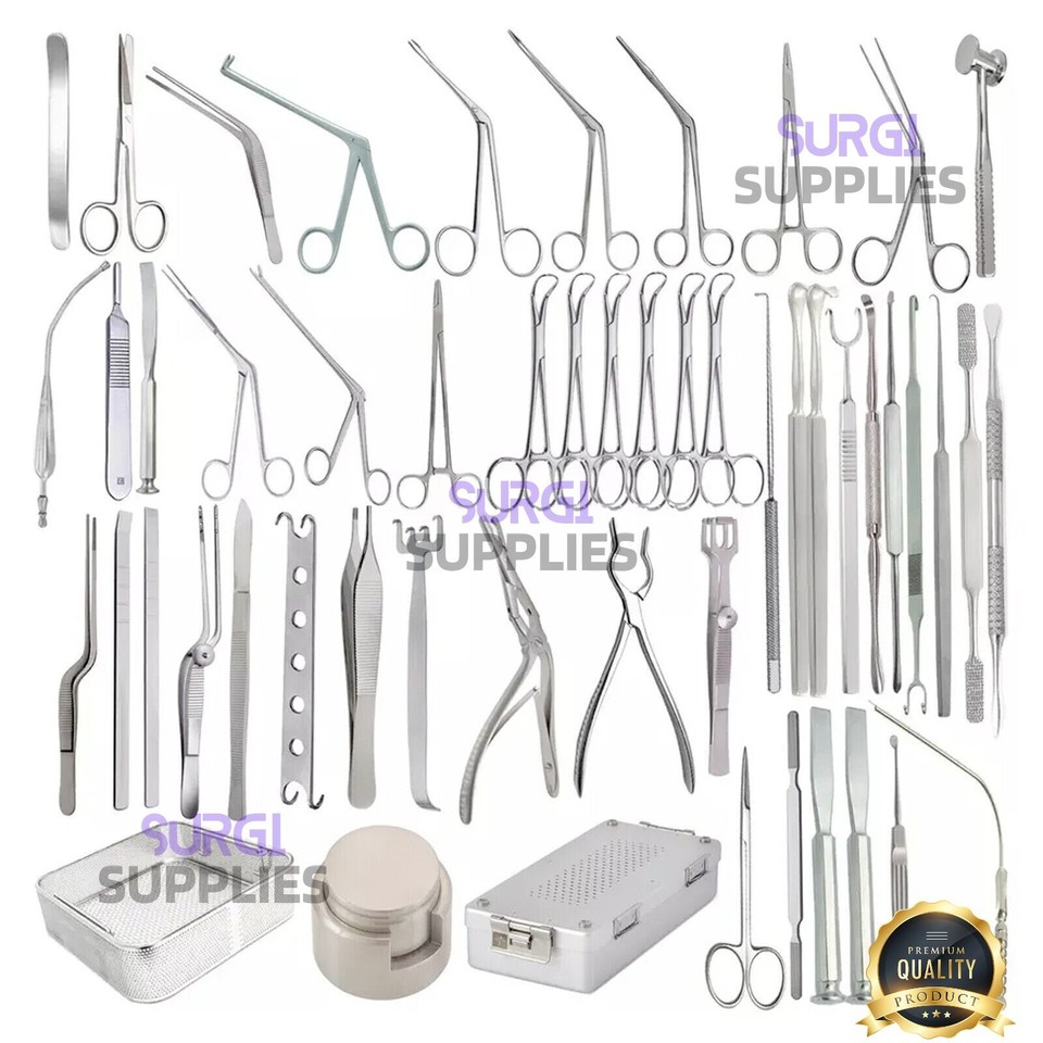 60 Pcs Septoplasty Set For Surgery to Correct Deviated Septum Nasal ...