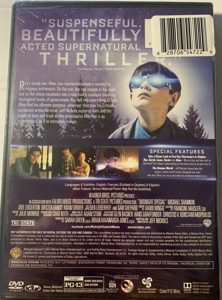 Midnight Special (DVD, 2016) Brand New Factory Sealed 883929424443| eBay