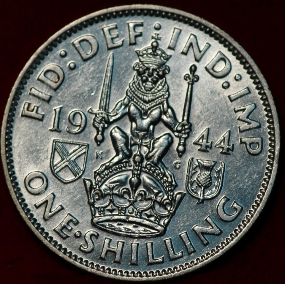 Uncirculated 1944 Great Britain One Shilling Silver Foreign Coin | eBay