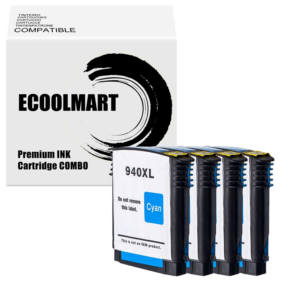 4 Cyan Ink Cartridge replace for HP 940XL Officejet Pro 8500A-A910a ...