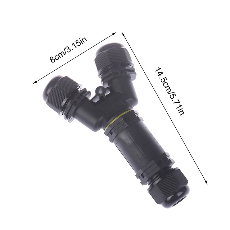 Y-Type Wire Plug 2/3/4/5P Waterproof Cable Connector IP68 Gland Sleeve ...