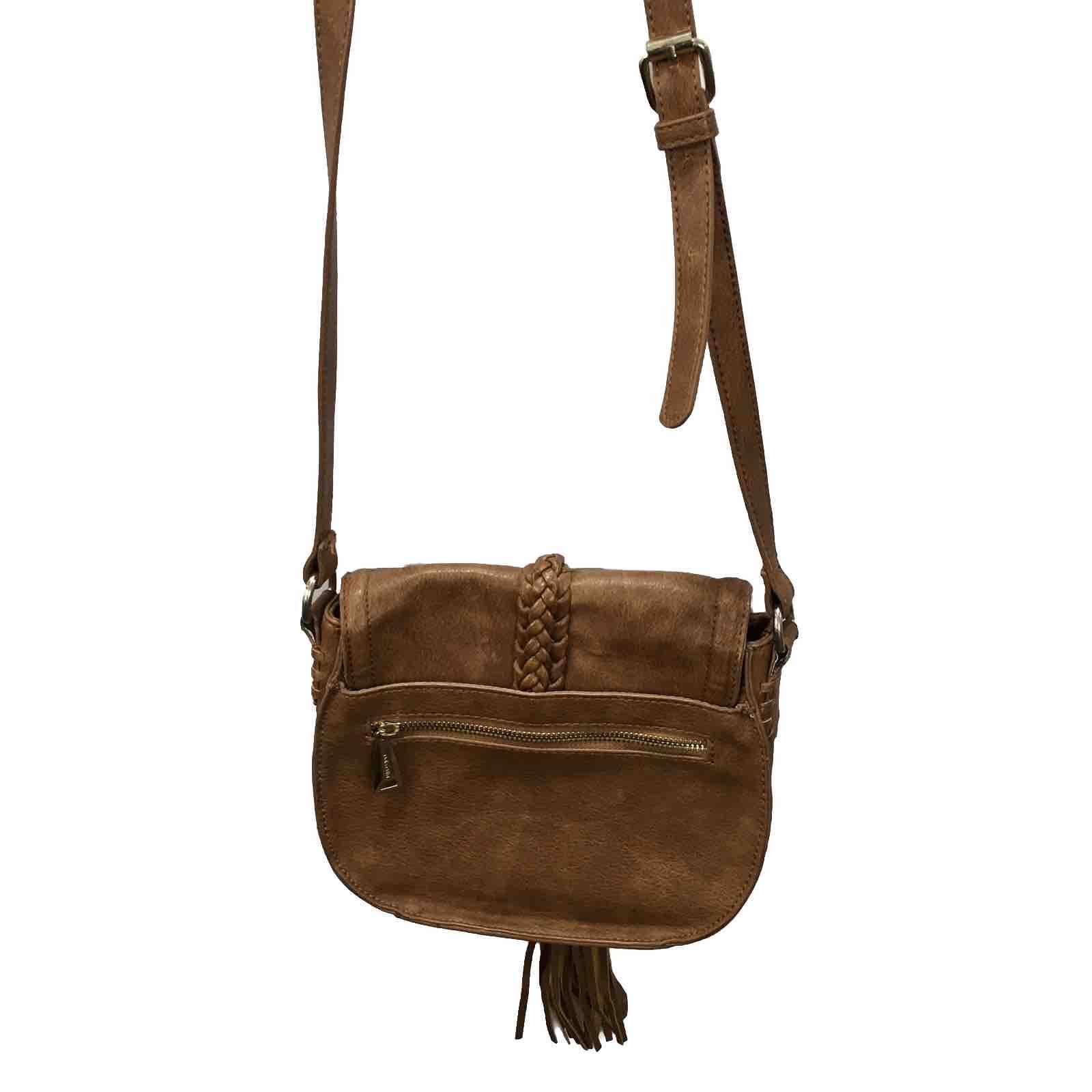 Dolce Vita Brown Faux Leather Crossbody Snap Closure Handbag | eBay