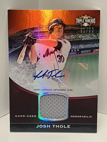2011 Topps Triple Threads Unity Relic Autographs #TTUAR47 Josh Thole 81 ...