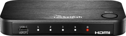 Rocketfish - 4-Port 4K HDMI Switch with USB-C - Black (RF-G1480) | eBay