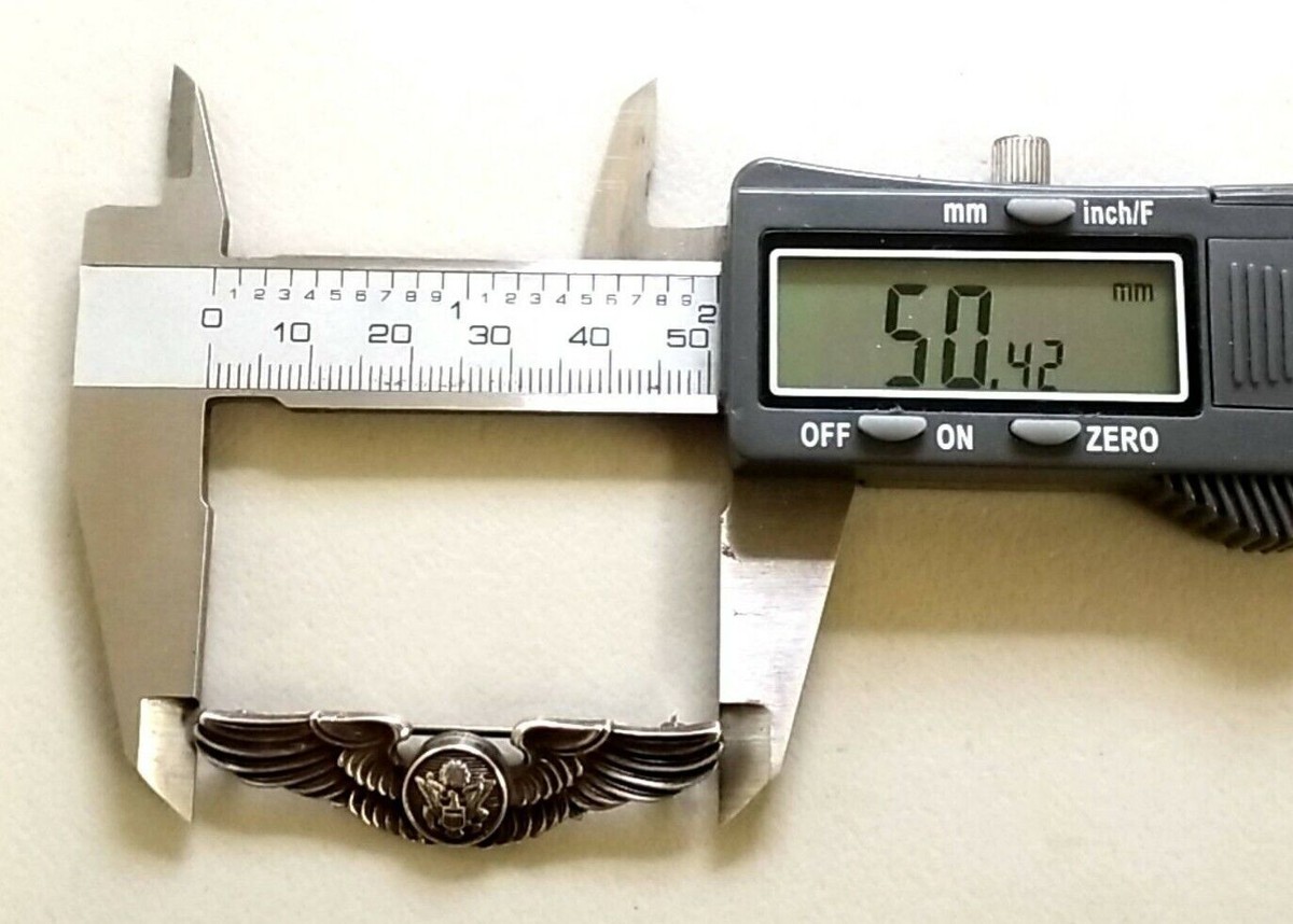 Vintage WWII Eagle Sterling Silver Air Force Wings Pin 8.4 Vintage WWII Eagle Sterling Silver Air Force Wings Pin 8.4
