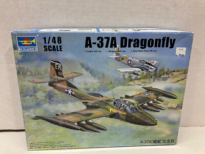 VINTAGE TRUMPETER 1/48 SCALE A-37A DRAGONFLY AIRPLANE MODEL KIT | eBay