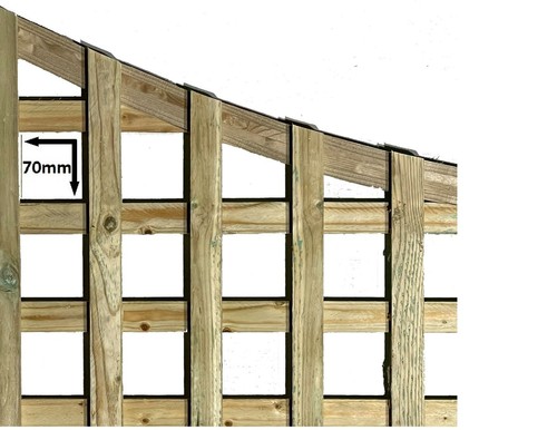 NEW 6x4 Heavy Privacy Concave Dome Trellis Fence Topper Lattice Wood ...