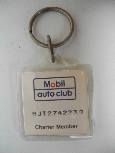 Vintage Keychain MOBIL AUTO CLUB Key Ring Fob CHARTER MEMBER Oil Gas | eBay