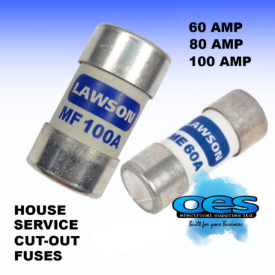HOUSE MAINS SERVICE CUT-OUT FUSES SMALL AND LARGE 60 AMP 80 AMP AND 100 ...
