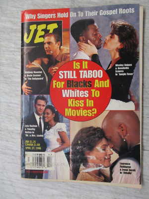 JET MAGAZINE APRIL 27, 1998 IS BLACK & WHITE KISSING TABOO IN MOVIES ...