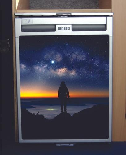 Waeco CRX50 / Dometic Vinyl Fridge Sticker Wrap Print - Hiking/Starry ...