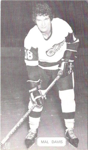 HOCKEY, Detroit Red Wings Player MAL DAVIS Postcard | eBay