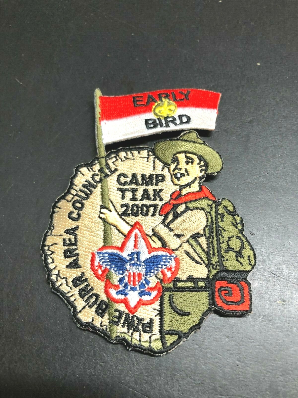BSA 2007 CAMP TIAK SUMMER CAMP "EARLY BIRD" PATCH PINE BURR AREA ...