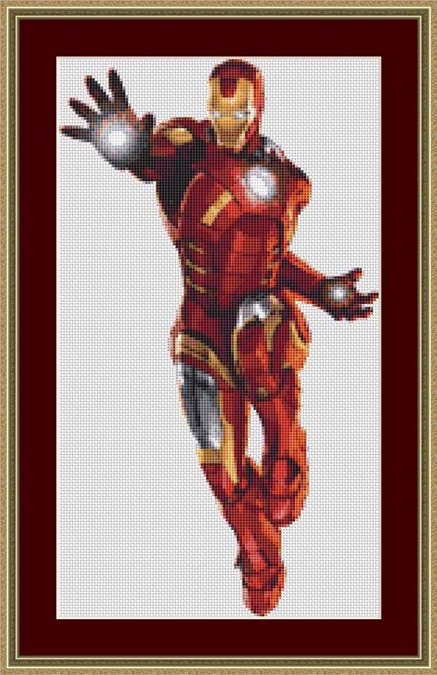 Iron Man Cross Stitch Kit | eBay