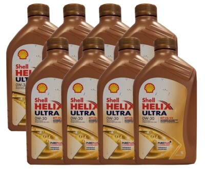 Shell Helix Ultra ECT C2/C3 0W-30 8x1 Liter MB 229.52 VW 50400 VW 50700 ...