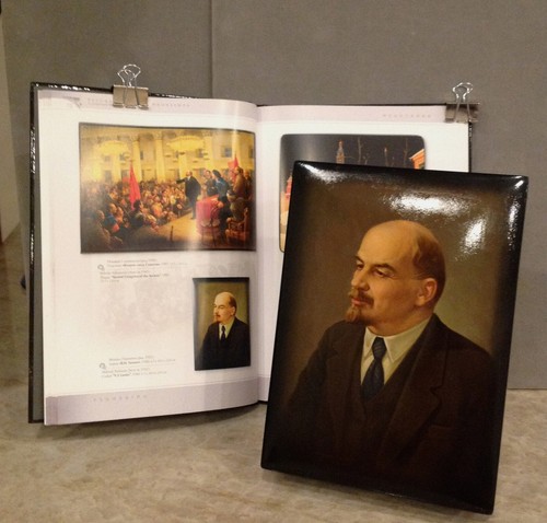 USSR 1960 ANTIQUE RUSSIAN FEDOSKINO LACQUER BOX " LENIN" M.PASHINI 10 ...