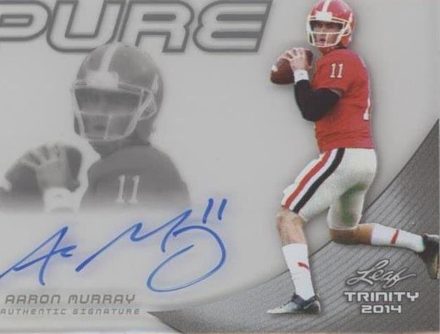 2014 Leaf Trinity - Pure Autographs Aaron Murray #P-AM1 Charcoal (AU ...