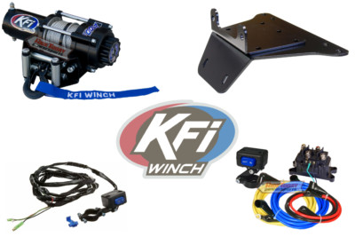 2500 LB KFI Cable Winch & Mount Kit Polaris Trail Blazer 330 2008 2009 ...