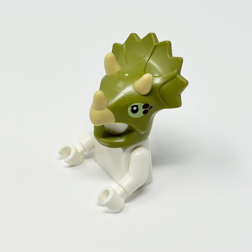 LEGO Minifigure Headgear Triceratops Dinosaur Costume Molded Tan Horns ...